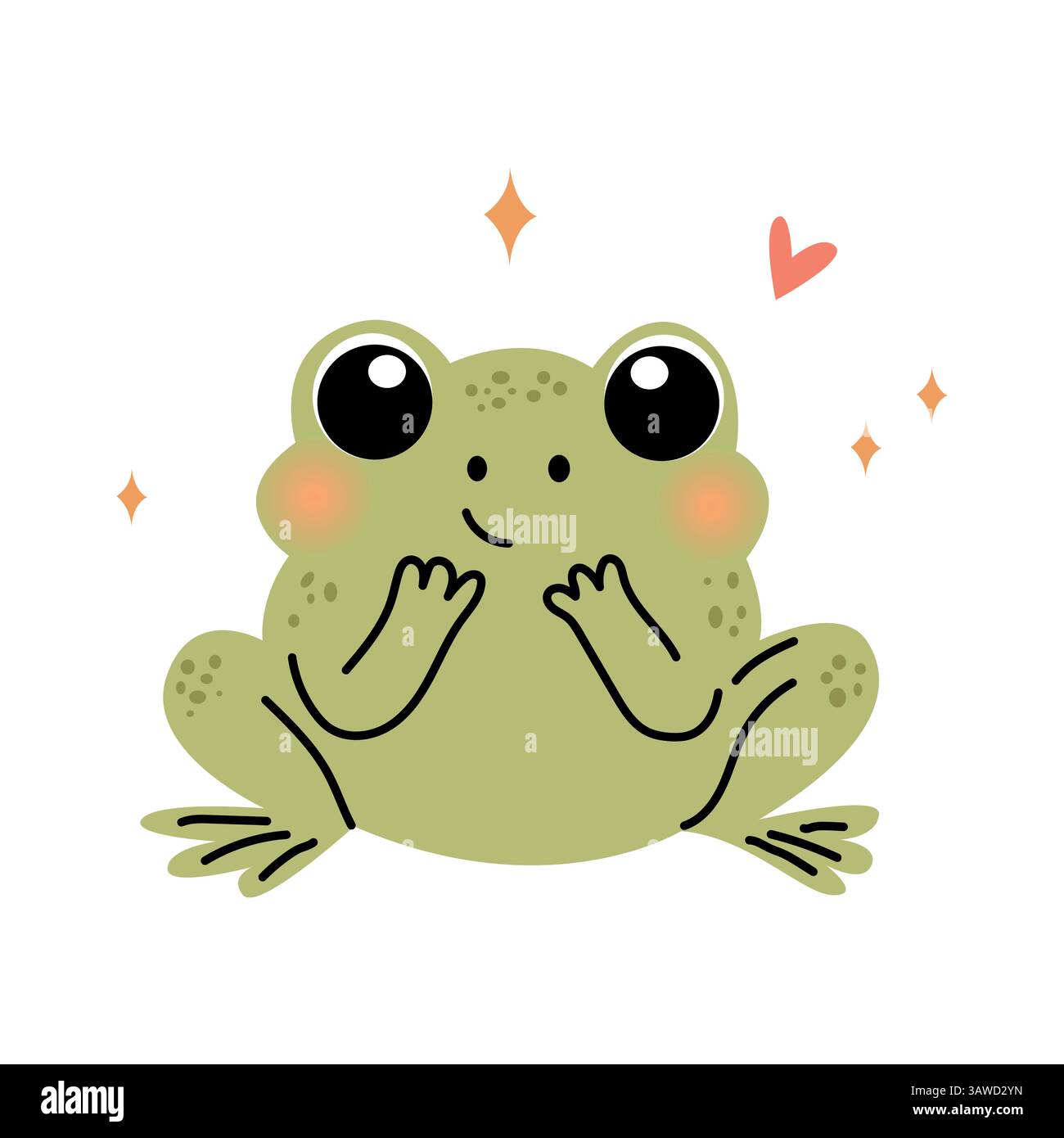 Frog kawaii cute animal hi-res stock photography and images - Alamy