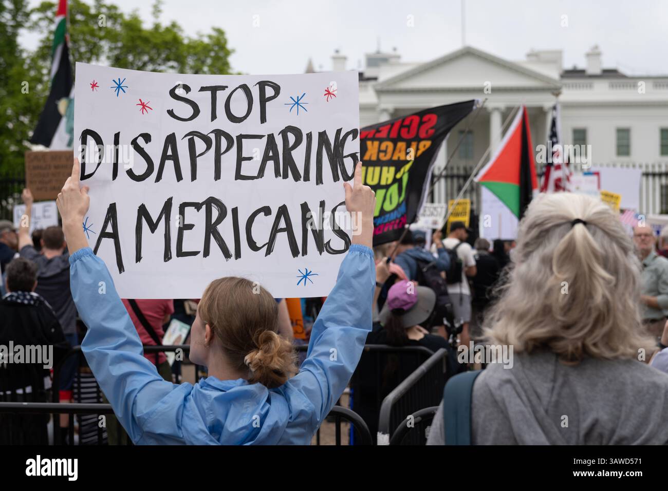 Washington DC, USA. 19th Apr. 2025, Hundreds of demonstrators gathered ...
