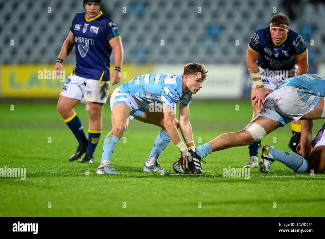 Parma, Italy. 19th Apr, 2025. Jamie Dobie ( Glasgow Warriors ) during ...
