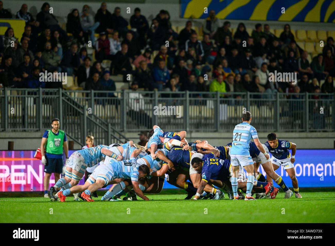 Parma, Italy. 19th Apr, 2025. Zebre Parma Glasgow Warriors during Zebre Parma vs Glasgow ...