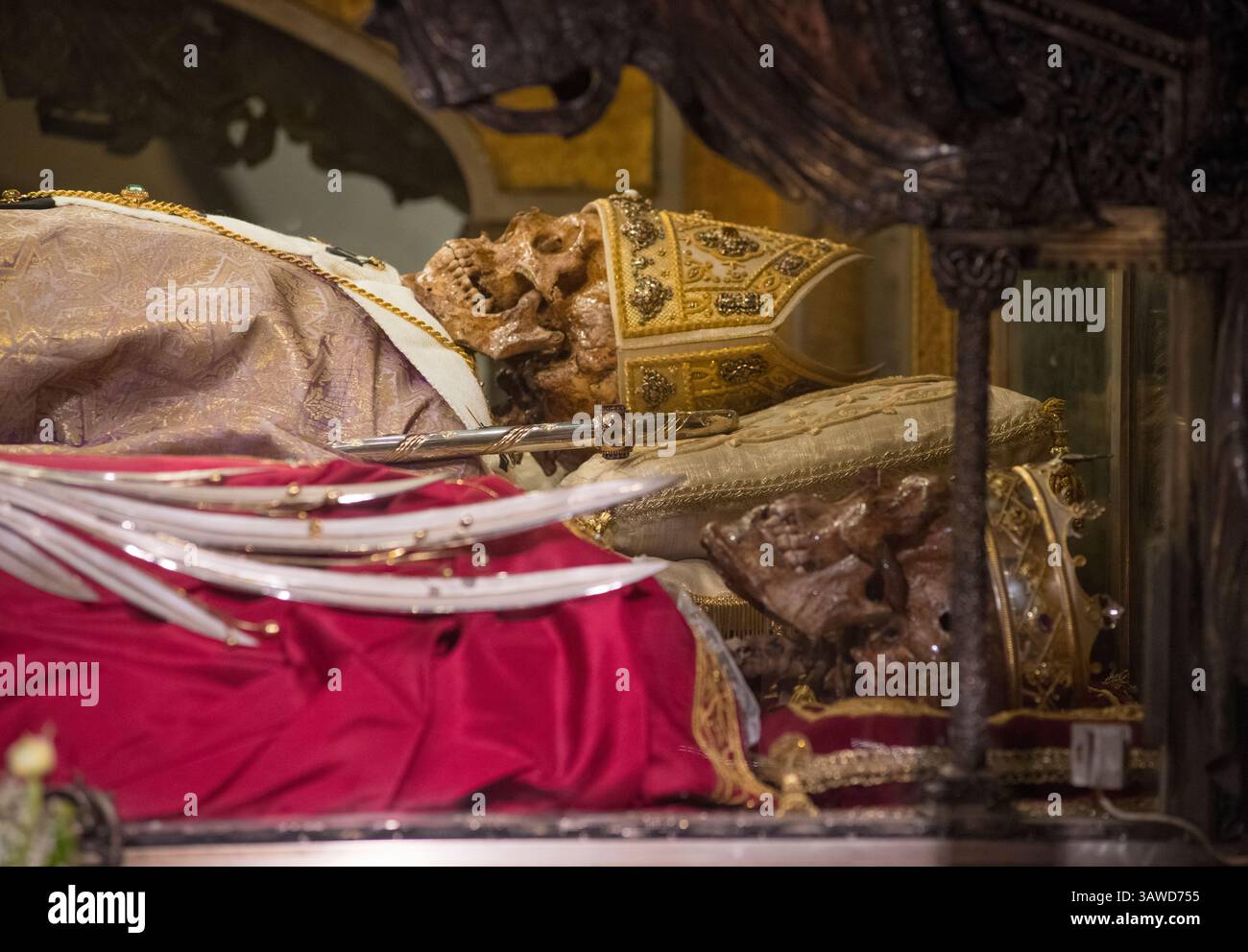 The crypt of the Basilica of Sant'Ambrogio contain the skeletal remains ...