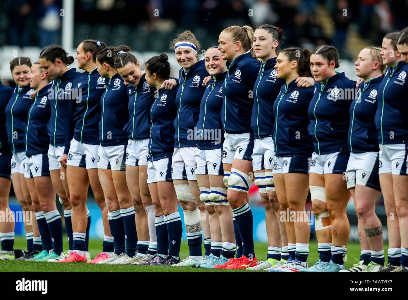 Scotland Women line up prior to the 2025 Guinness Women’s 6 Nations ...