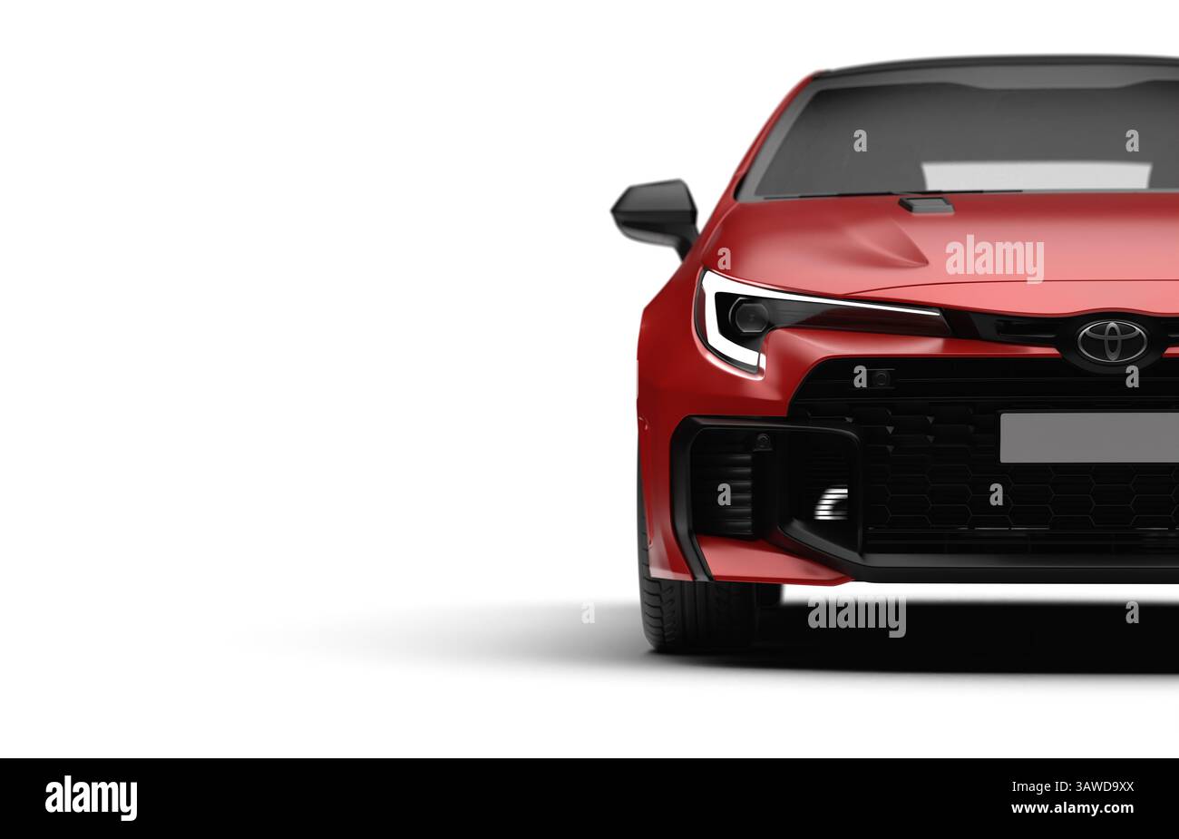 Izmir, Turkey - Apr 19 2025: Front half render of red Toyota Corolla GR ...
