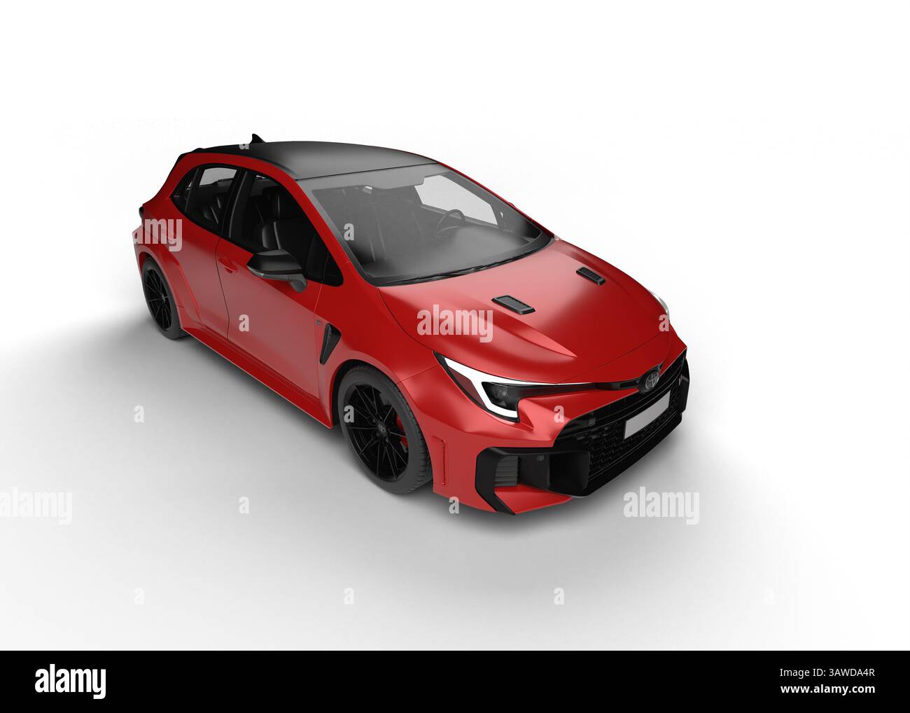 Izmir, Turkey - Apr 18 2025: Front right side view of red Toyota ...