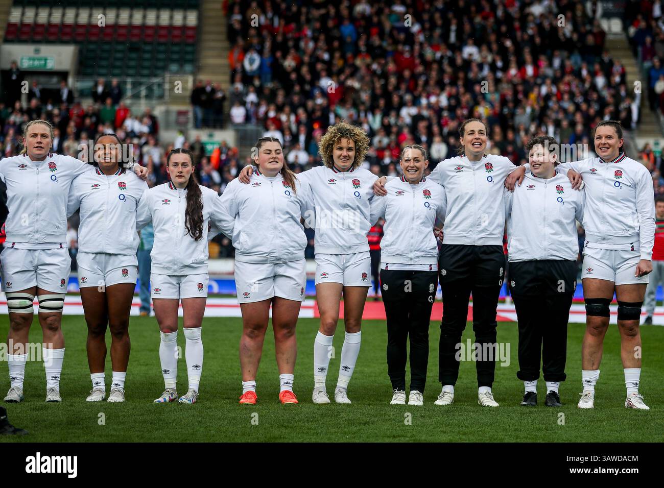 England Women line up prior to the 2025 Guinness Women’s 6 Nations ...