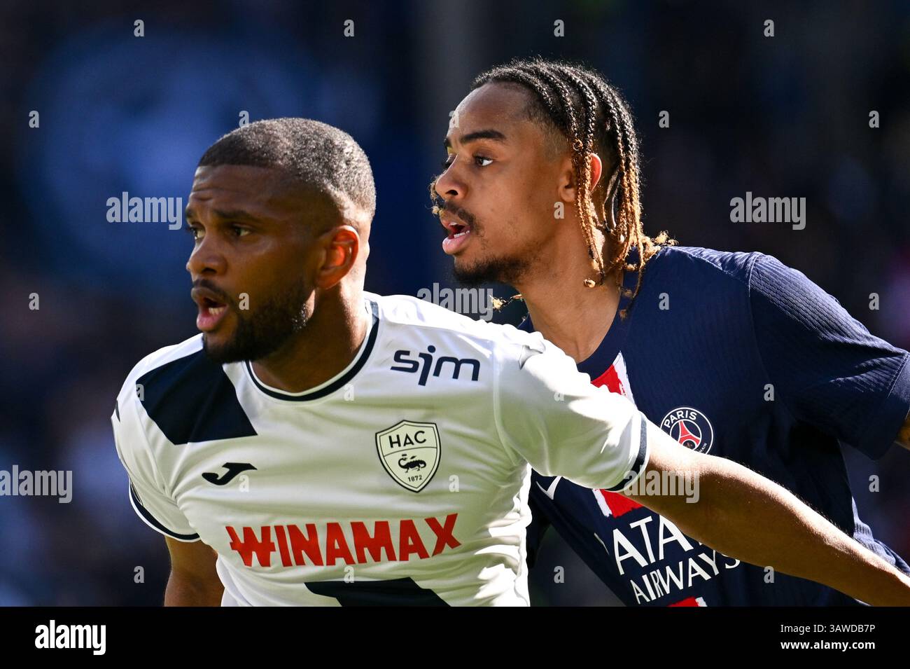 Paris, France. 19th Apr, 2025. during the Ligue 1 Mc Donald's match ...