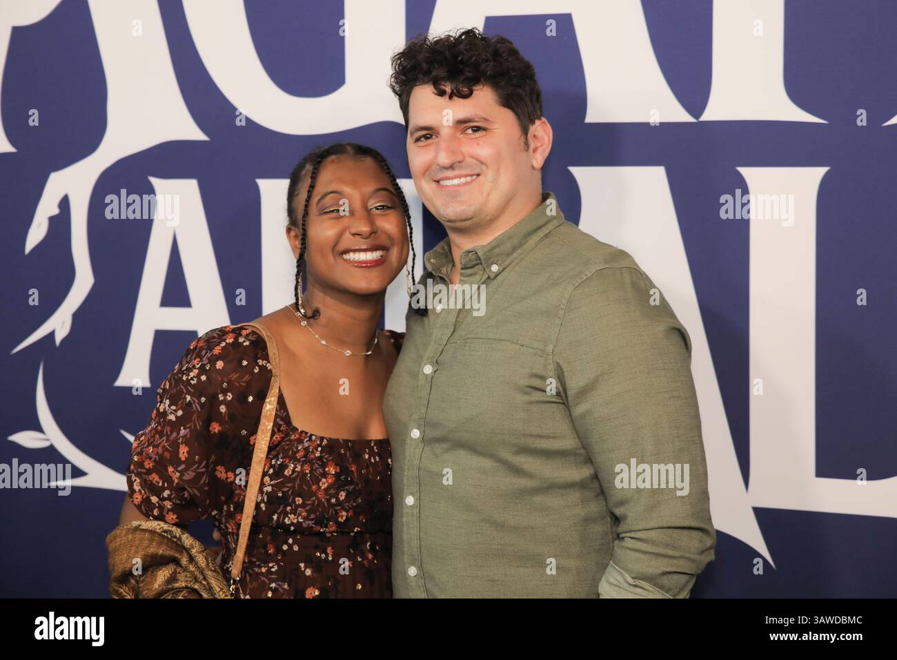 Kaitlyn Ali, left, and Michael Paraskevas arrive at an FYC screening ...