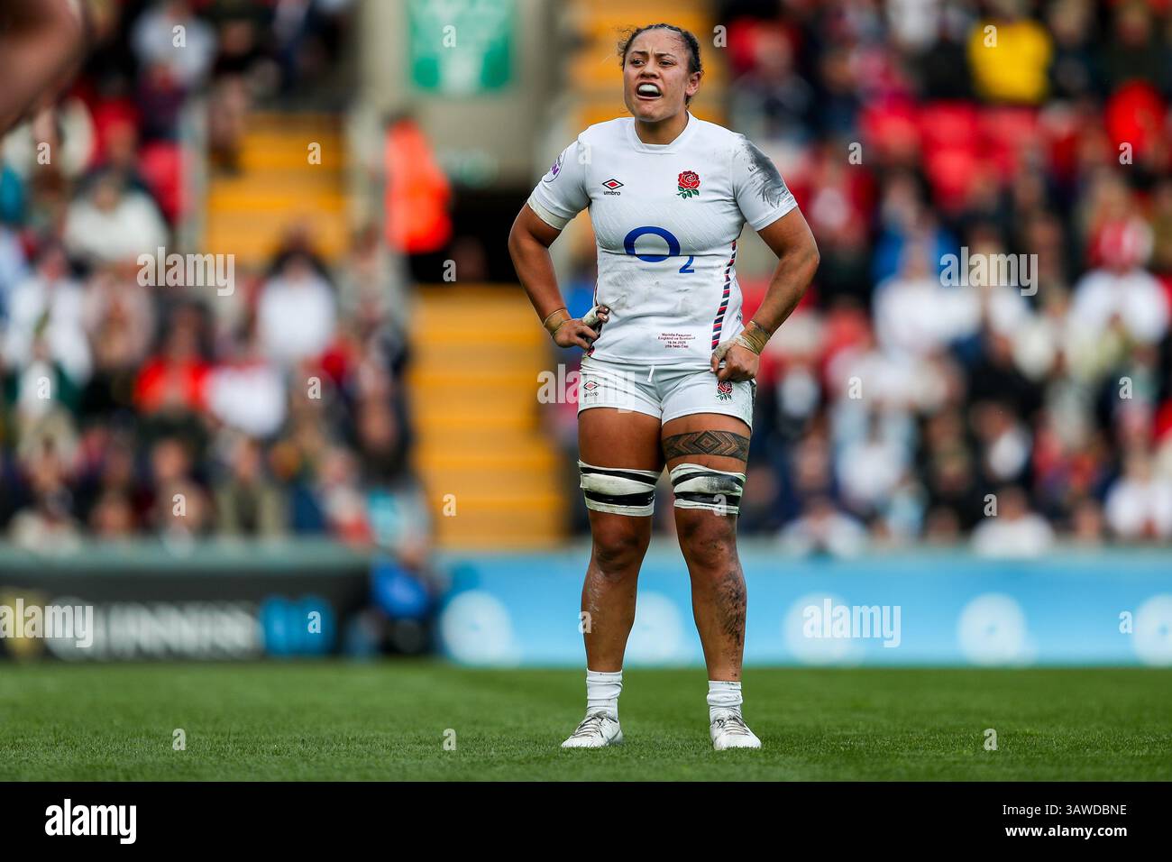 Maud Muir of England Women looks on during the 2025 Guinness Women’s 6 ...