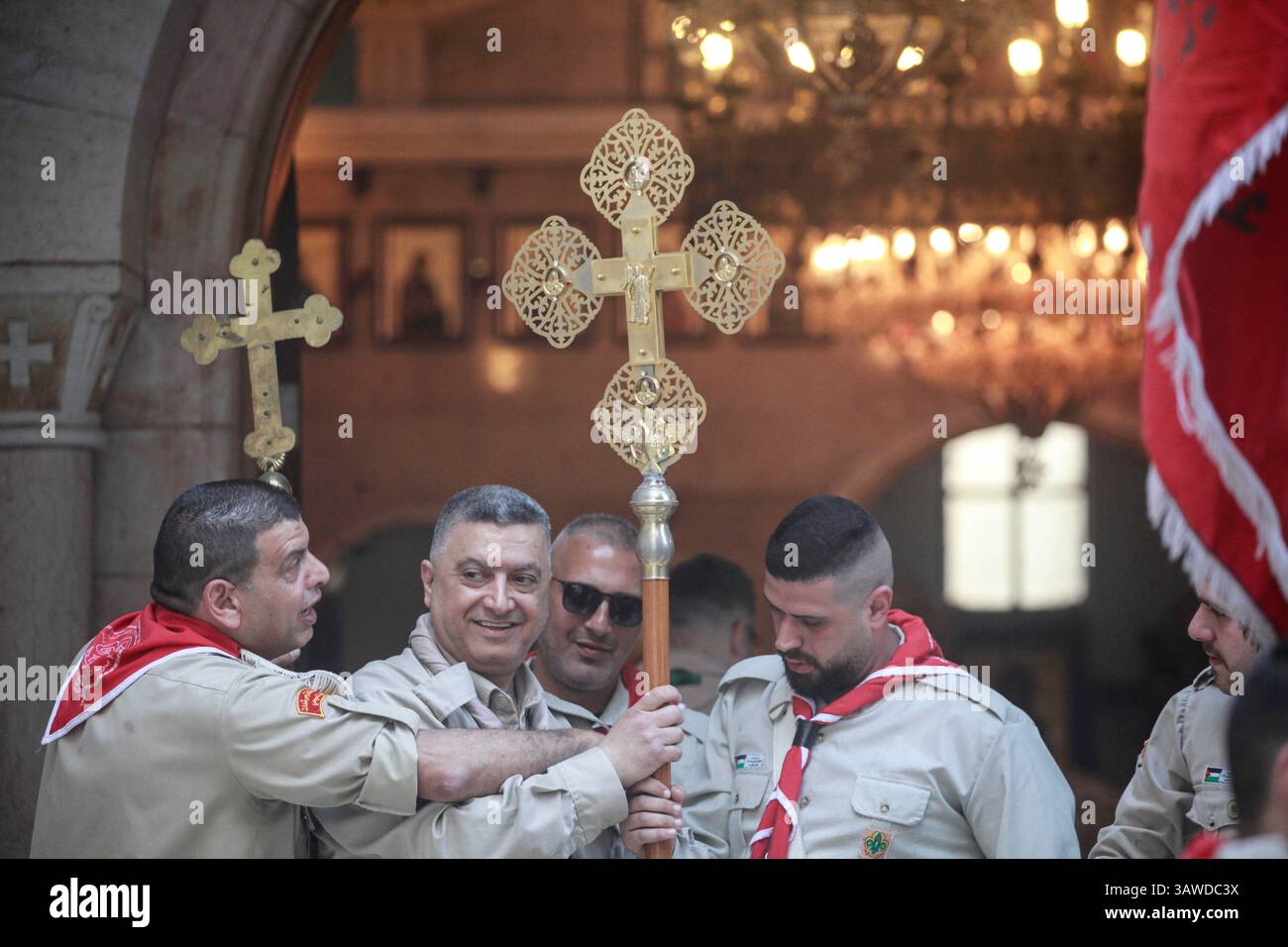 April 19, 2025, Nablus, West Bank, Palestine: Palestinian Christians ...