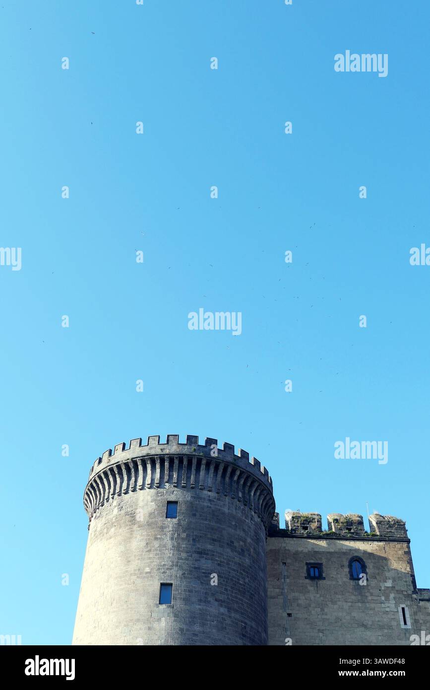 Medieval Tower of Castel Nuovo in Naples Stock Photo - Alamy