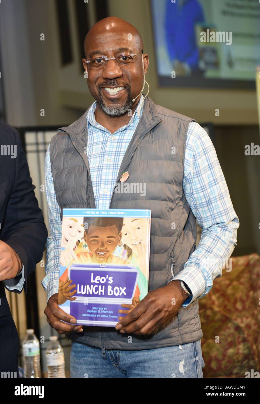 Senator Raphael Warnock at a public appearance for Reverend Senator ...