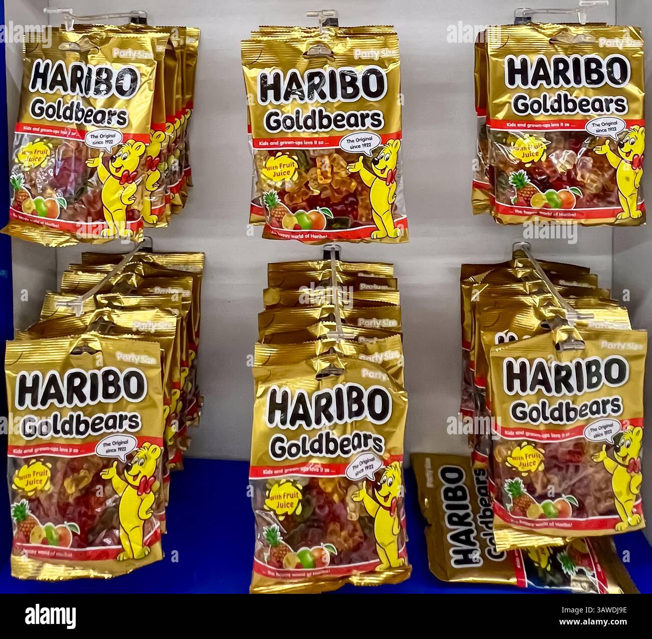 Popular display of Haribo Goldbears gummy candy, highlighting the ...