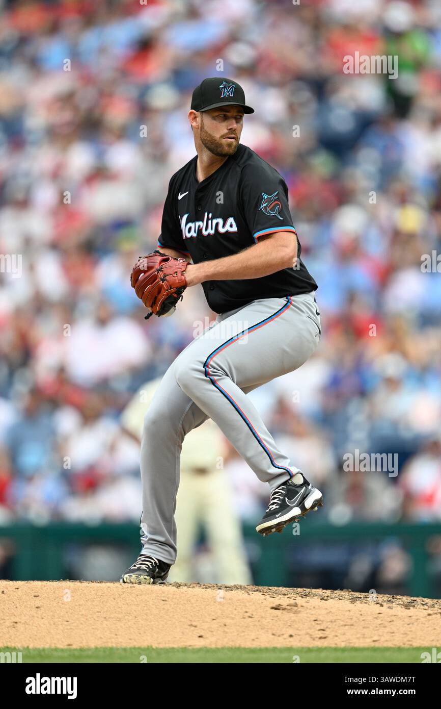PHILADELPHIA, PA - APRIL 19: Miami Marlins pitcher Anthony Bender (37 ...