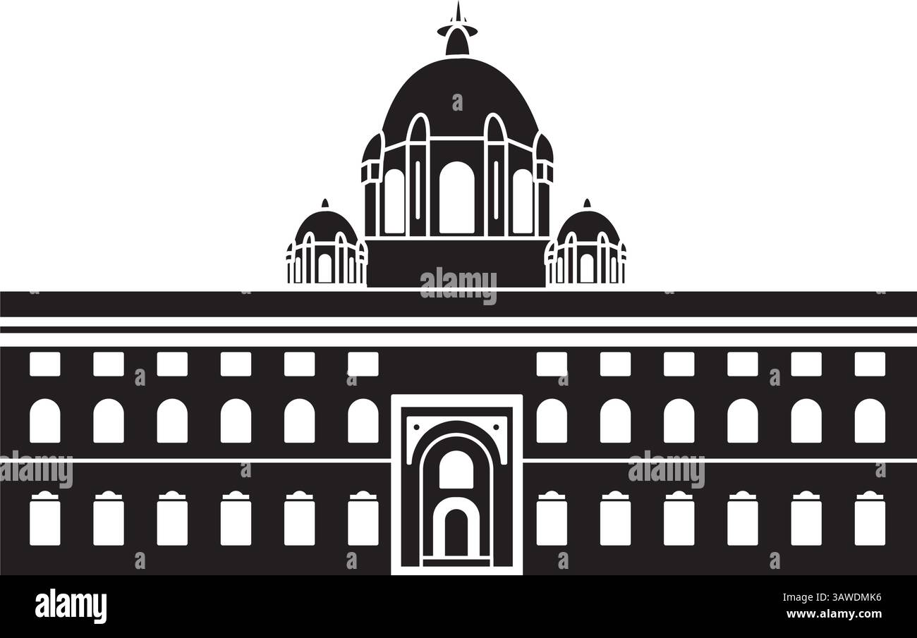 Indian Parliament Silhouette Historic Dome Stock Vector Image & Art - Alamy