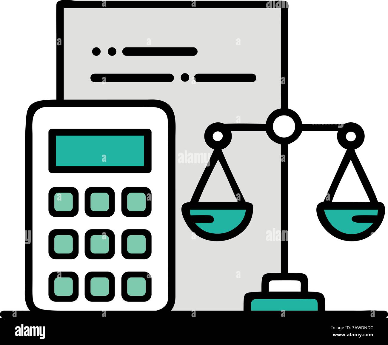 Accounting Software Tax Scale Calculator Legal Document Balance Icon ...
