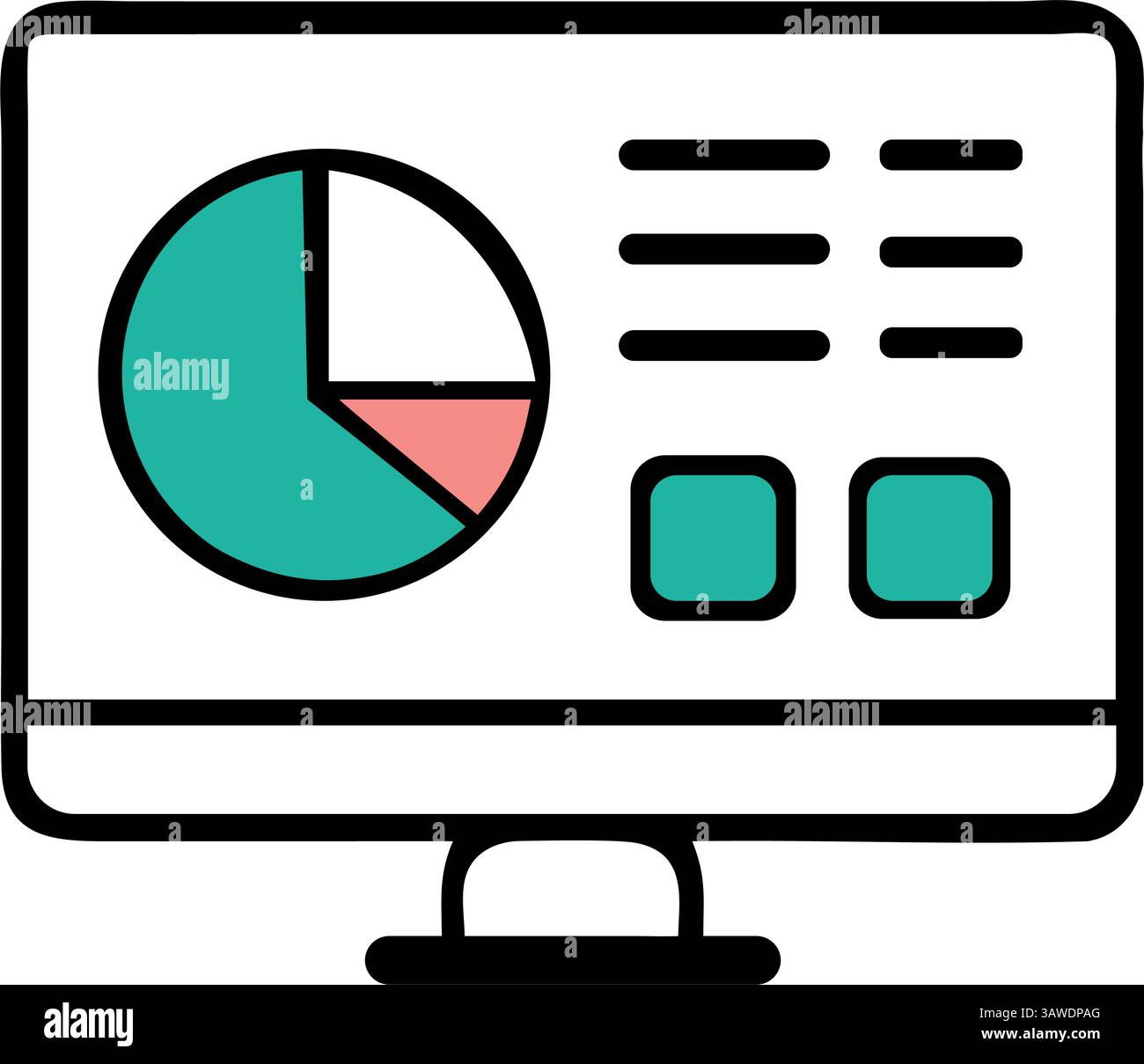 Accounting Software Pie Chart Monitor Dashboard Interface Analytics ...
