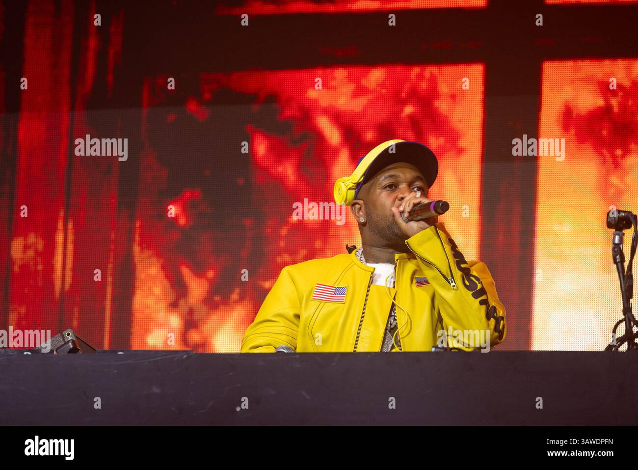Mustard (Dijon McFarlane) during the Coachella Music Festival at Empire ...