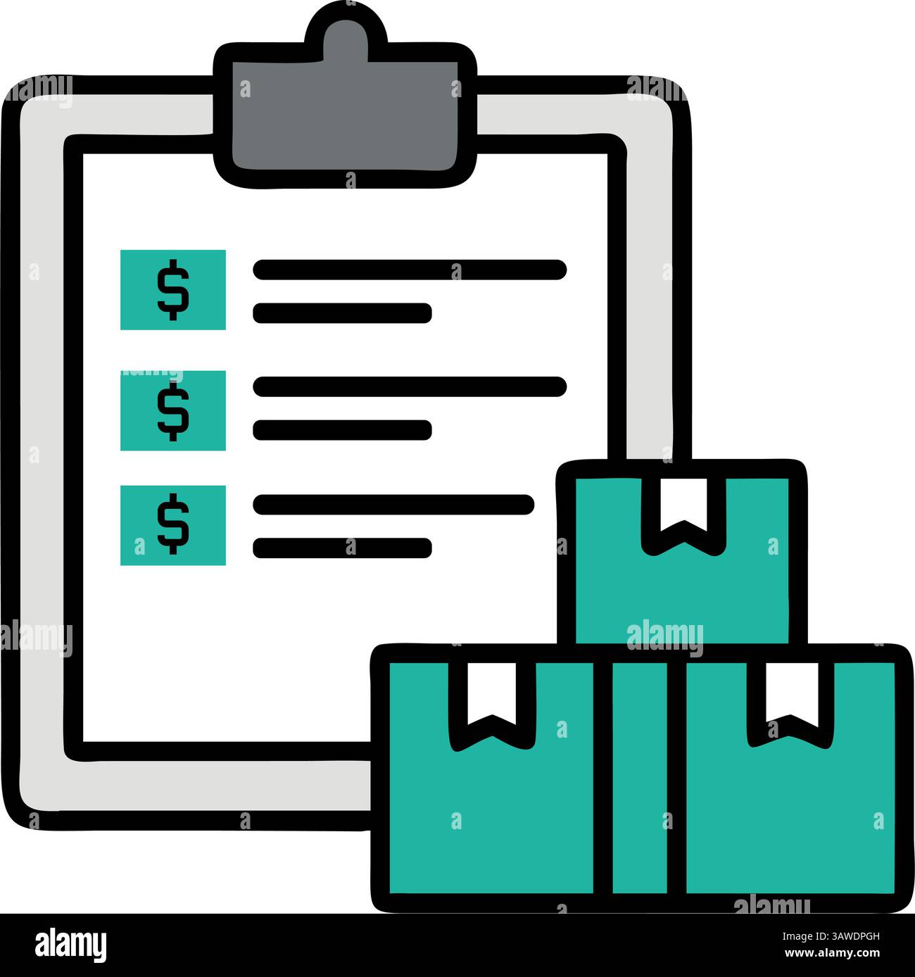 Accounting Software Checklist Payment Inventory Dollar Logistics Icon ...