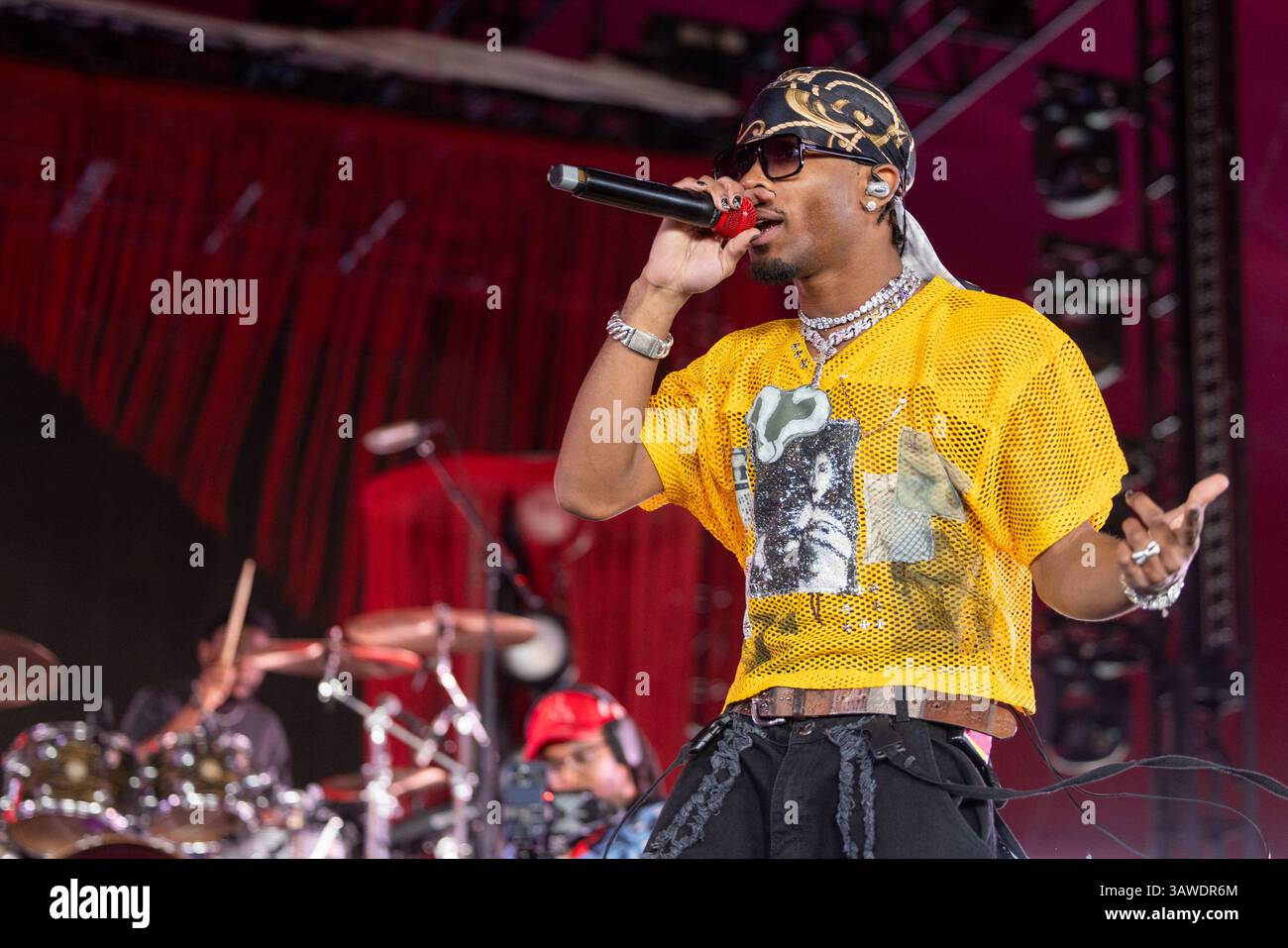 Indio, USA. 18th Apr, 2025. Singer D4vd (David Anthony Burke) during ...
