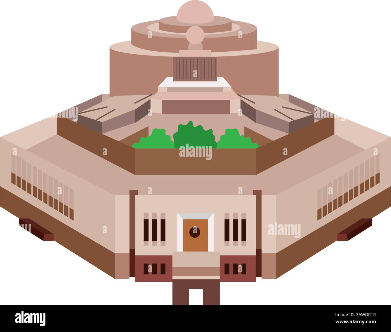 Indian parliament illustration Cut Out Stock Images & Pictures - Alamy