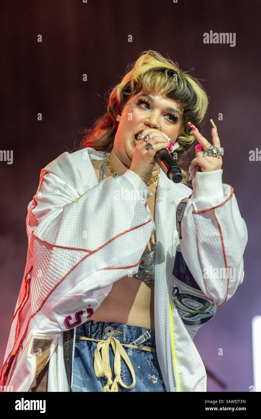 Singer Lola Young during the Coachella Music Festival at Empire Polo ...
