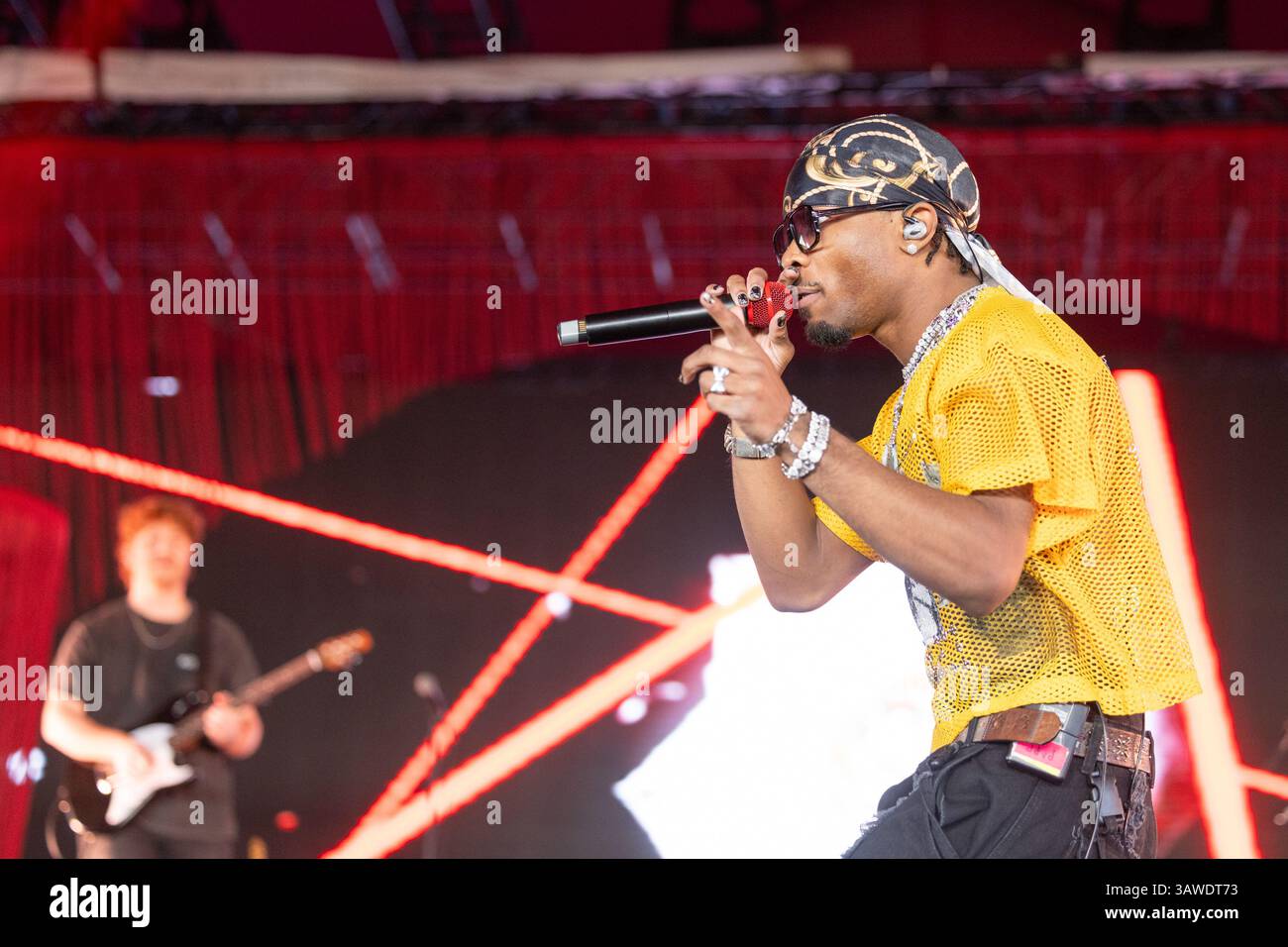 Singer D4vd (David Anthony Burke) during the Coachella Music Festival ...