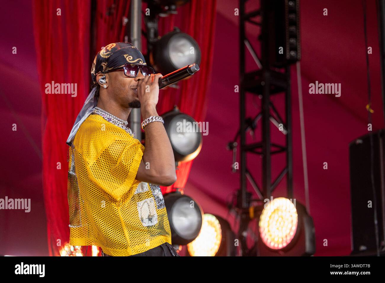 Indio, USA. 18th Apr, 2025. Singer D4vd (David Anthony Burke) during ...
