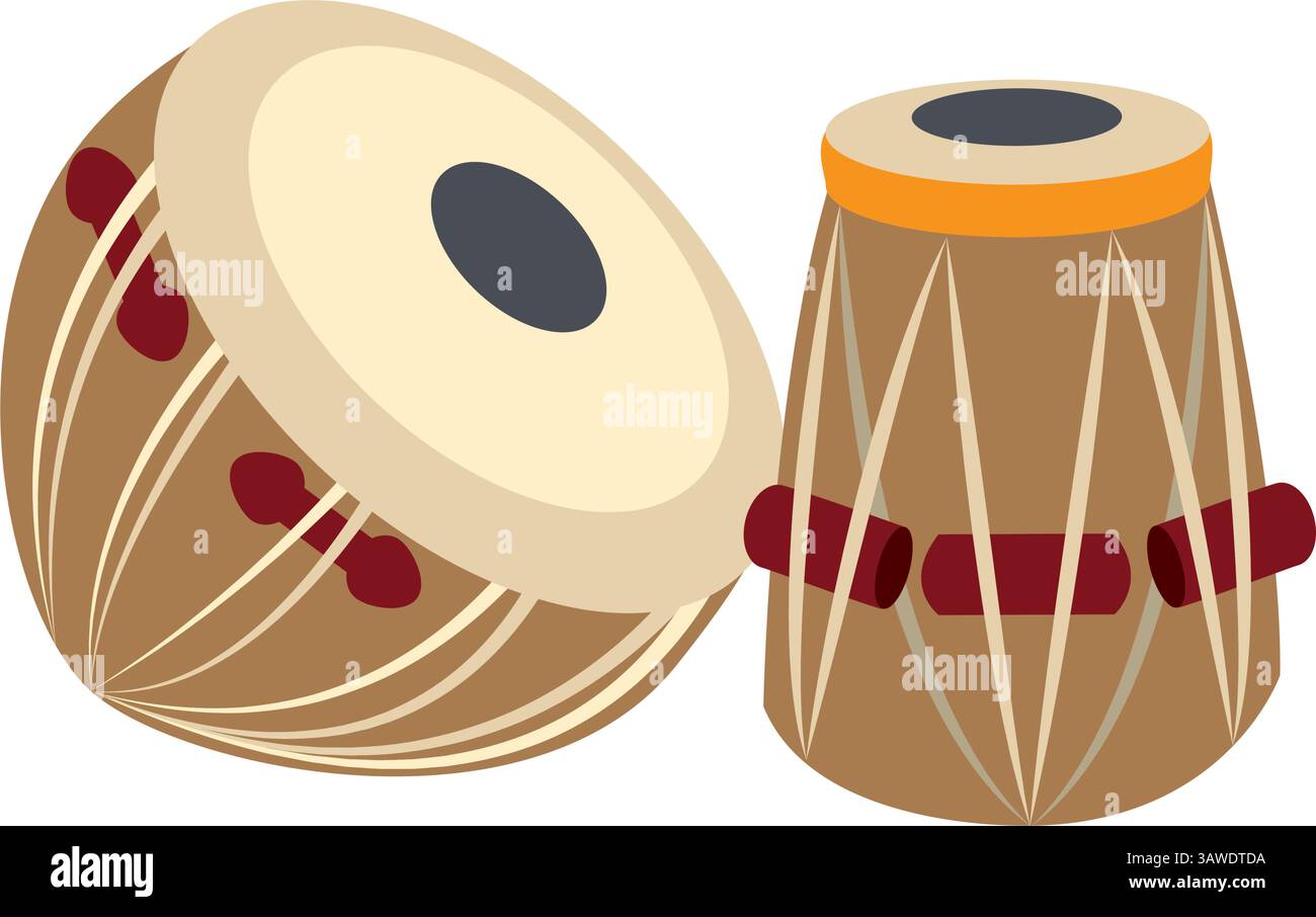 Indian Classical Tabla Performance Folk Acoustic Stock Vector Image ...
