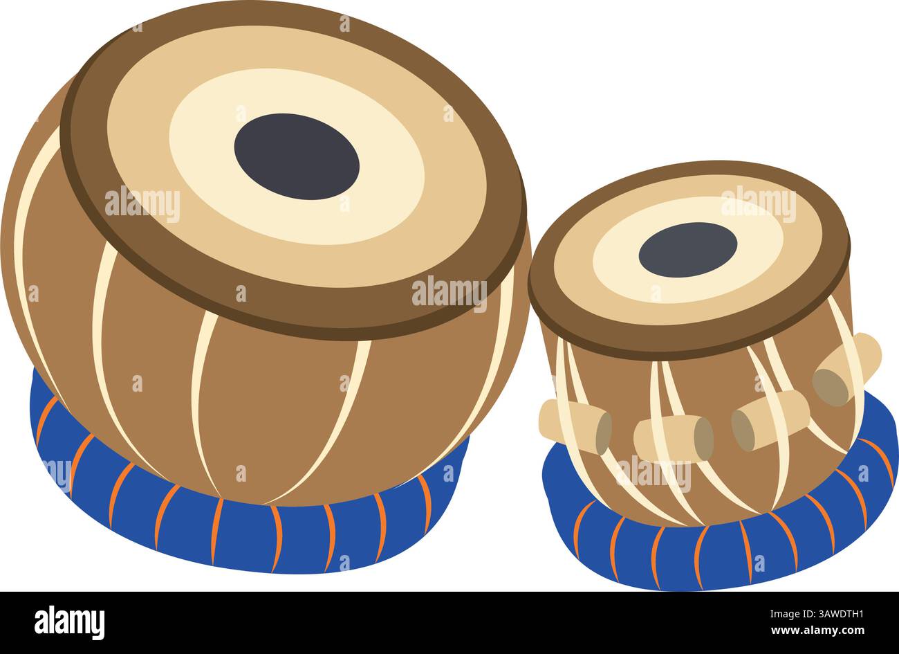 Indian Classical Tabla Twin Drum Traditional Stock Vector Image & Art ...
