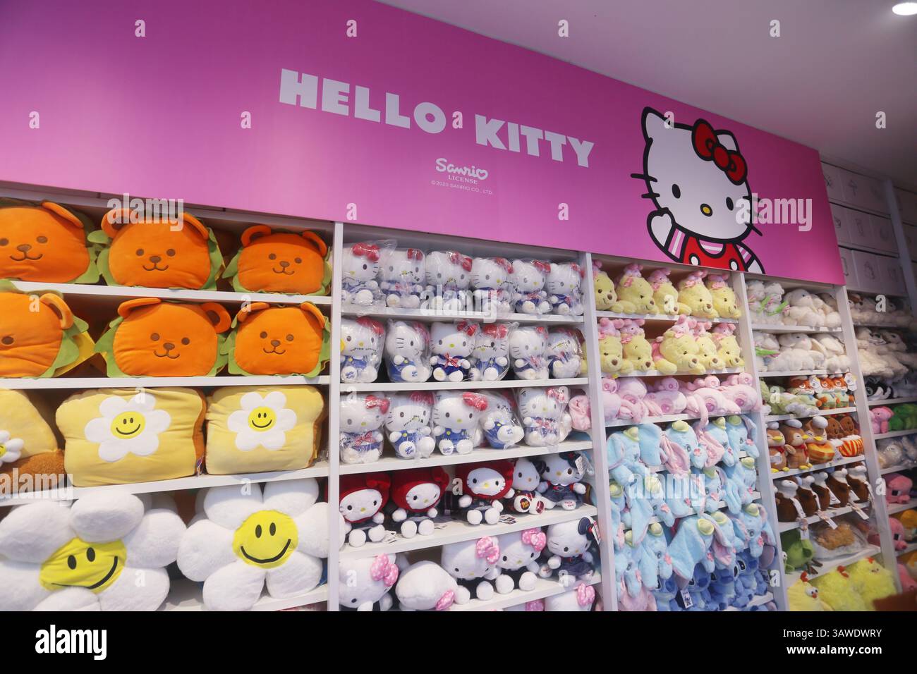 Hello Kitty merchandise of Sanrio sold in a newly opened MINISO store ...