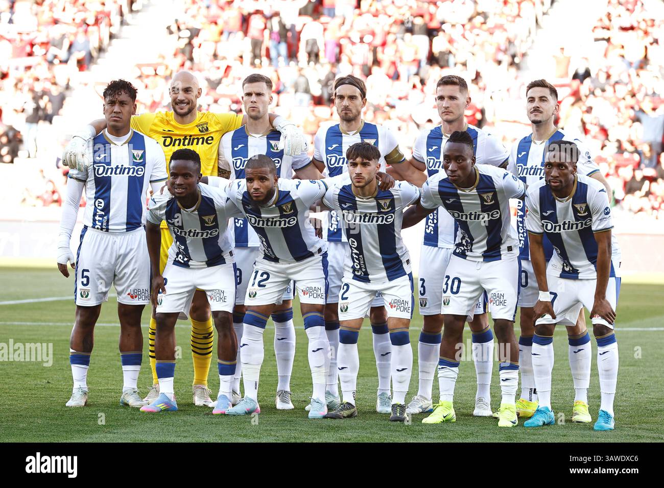Palma de Mallorca, Spain. 19th Apr, 2025. Leganes team group line-up ...