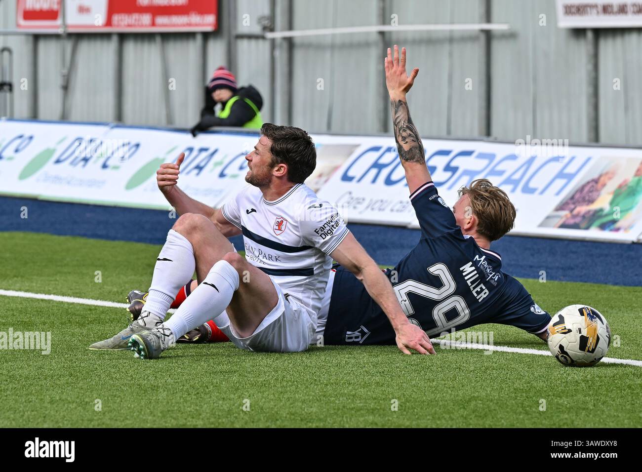 Falkirk, Scotland, UK. 19th April, 2025. Lewis Stevenson of Raith ...