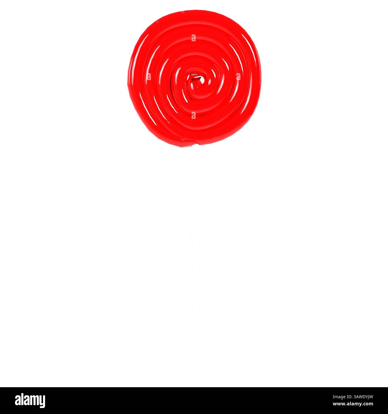 Bright red swirl shaped like a spiral on a plain background Stock Photo ...