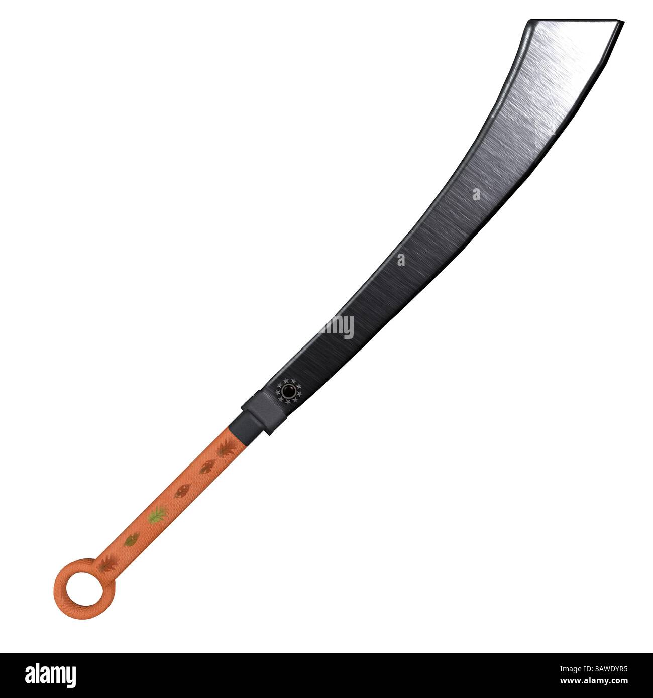 Curved sword isolated on white background Stock Photo - Alamy