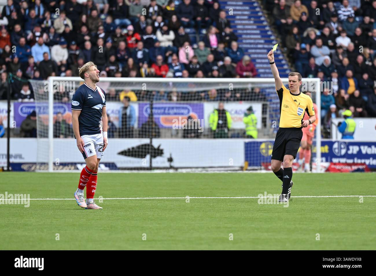 Falkirk, Scotland, UK. 19th April, 2025. Sean Mackie of Falkirk ...