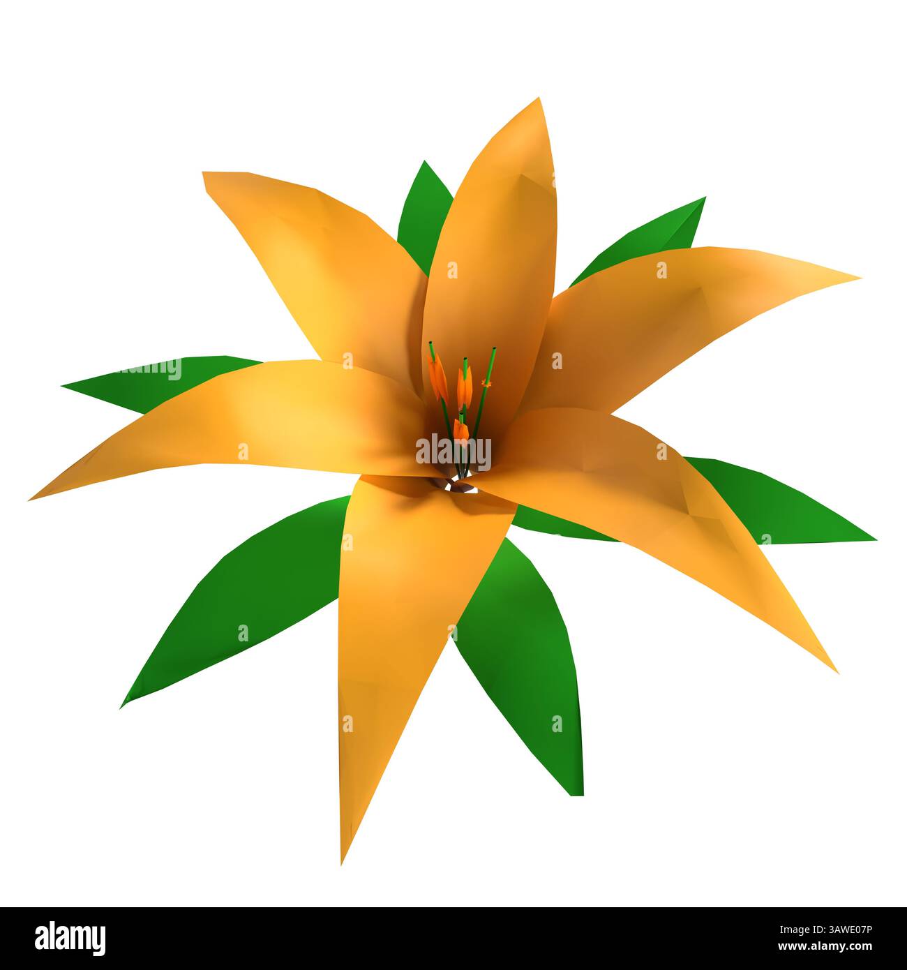 Orange flower isolated on white background Stock Photo - Alamy