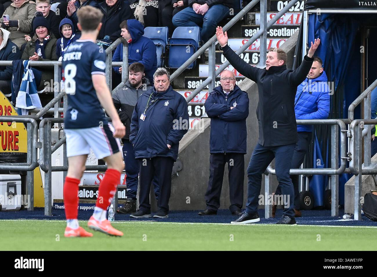 Falkirk, Scotland, UK. 19th April, 2025. Raith Rovers manager Barry ...
