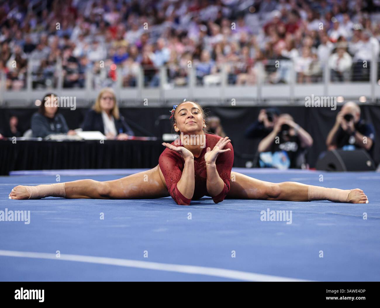 April 19, 2025: Oklahoma's Addison Fatta on the floor exercise during ...