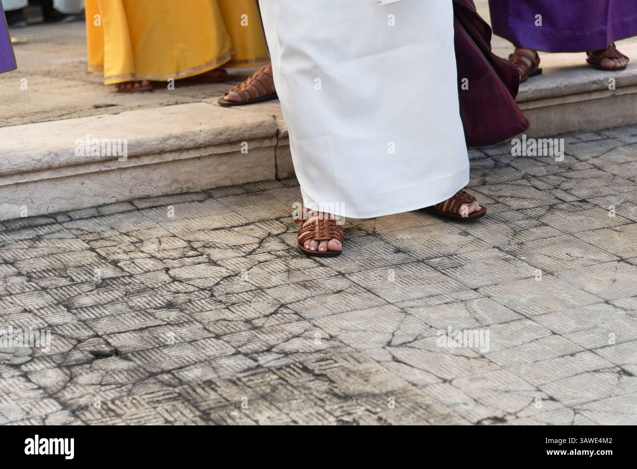 Salvador, Bahia, Brazil - April 18, 2025: Low view of catholics ...
