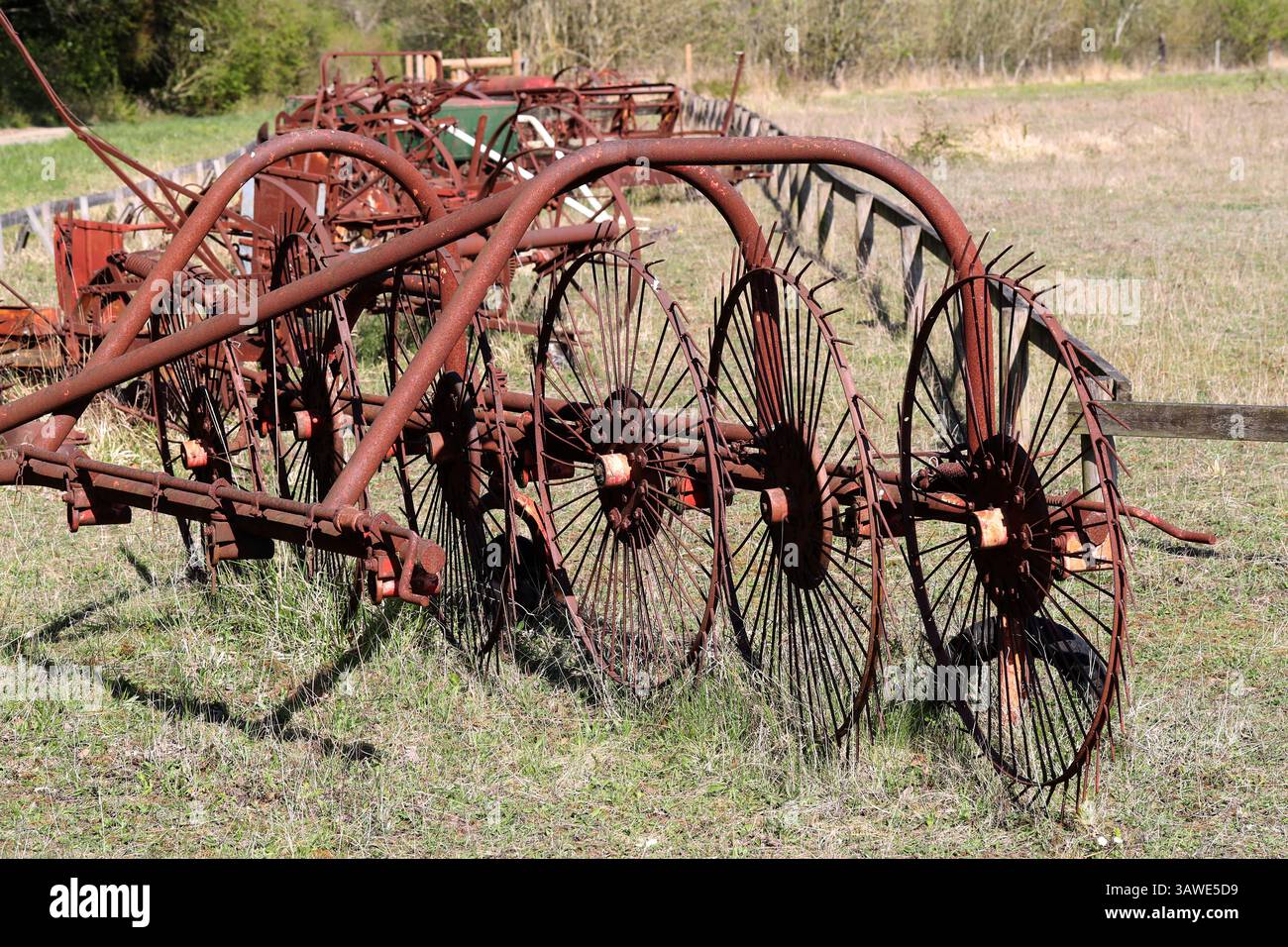 Finger Wheel Hay Rake, 1950s Farming Implement. College Lake Nature ...