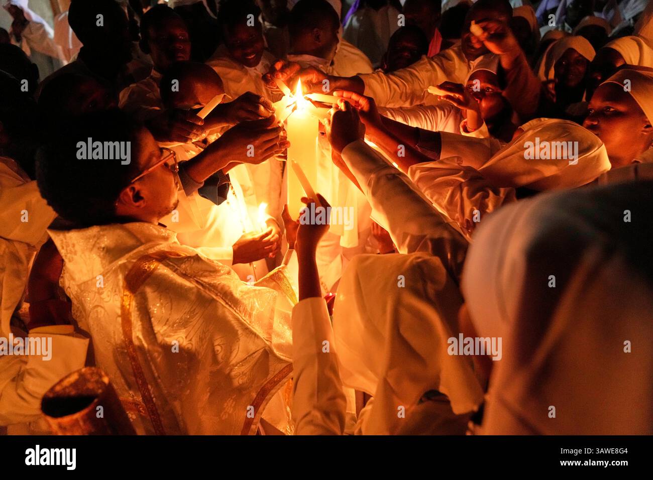 Christian faithful of the Legio Maria African Mission, attend the ...