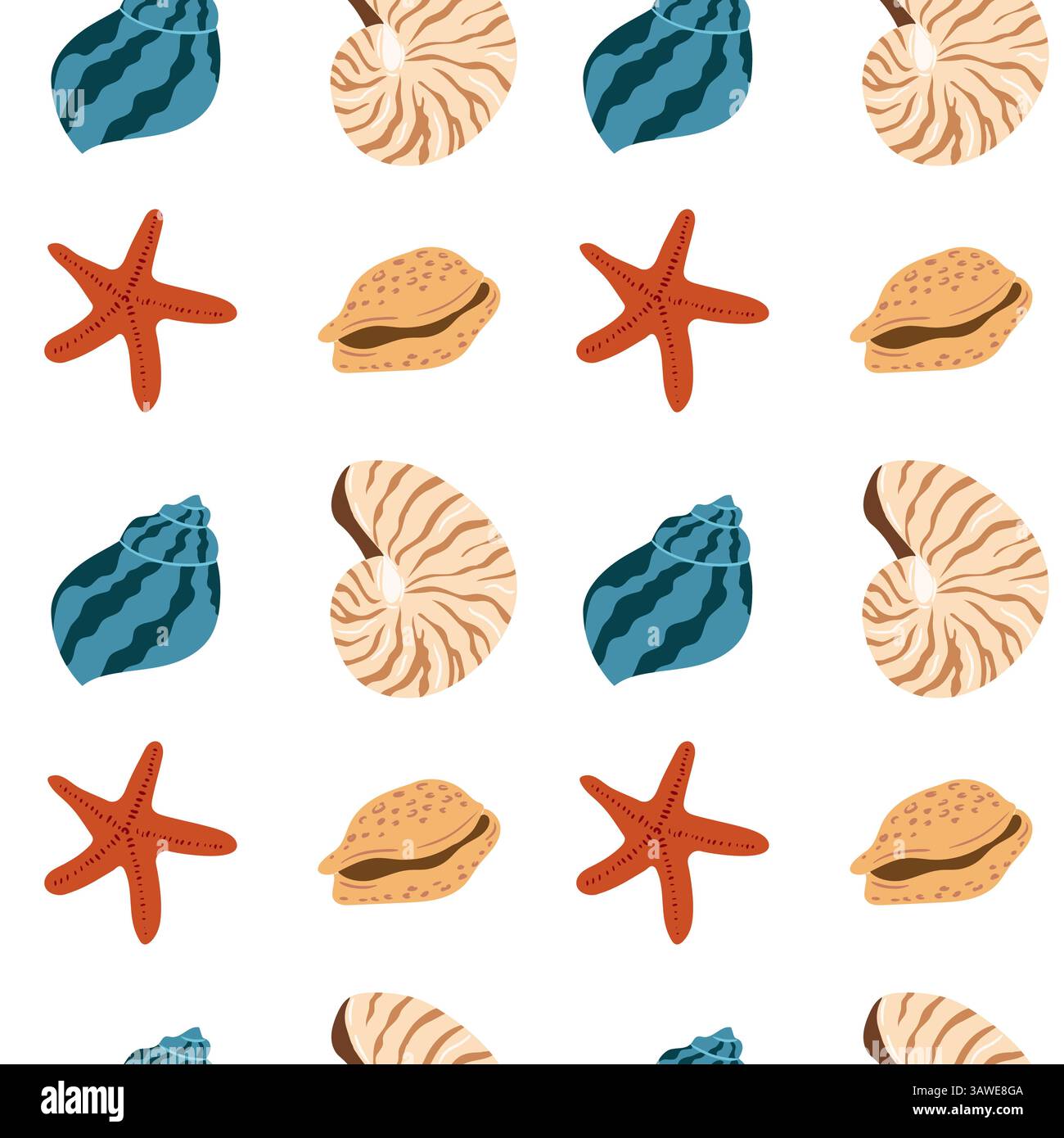 Sea beach colorful white Stock Vector Images - Alamy