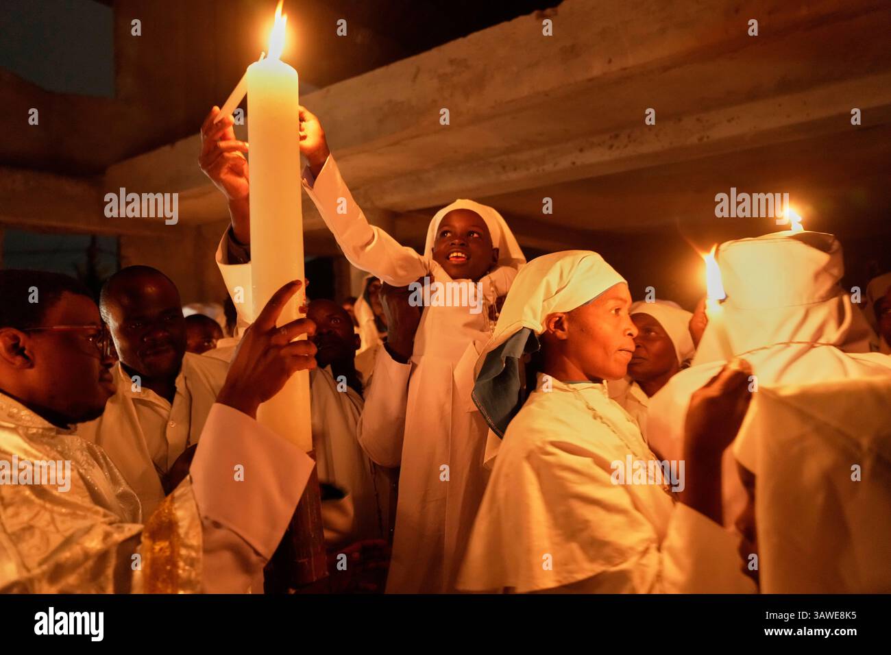 Christian faithful of the Legio Maria African Mission, attend the ...