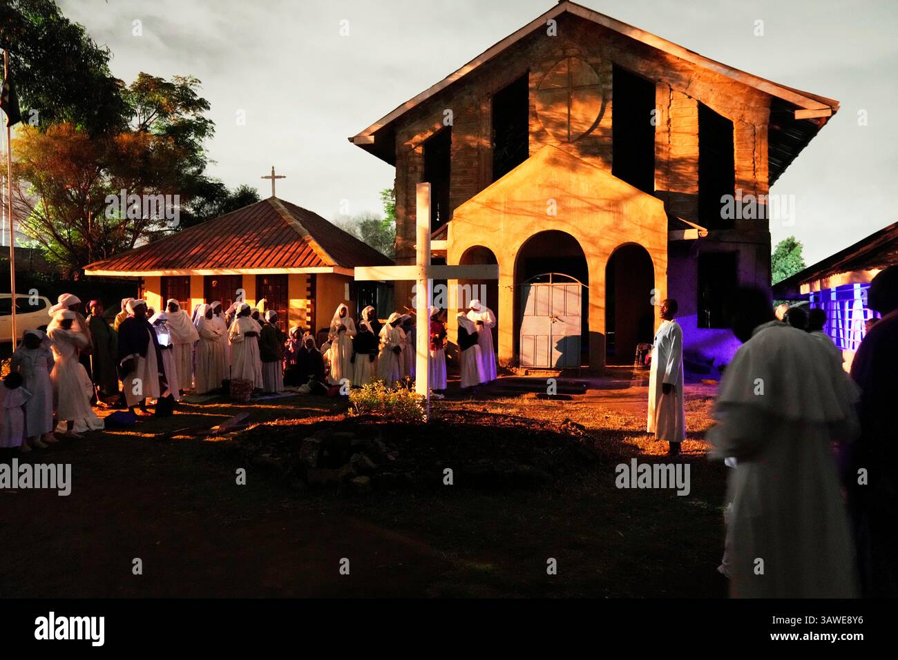 Christian faithful of the Legio Maria African Mission, attend the ...