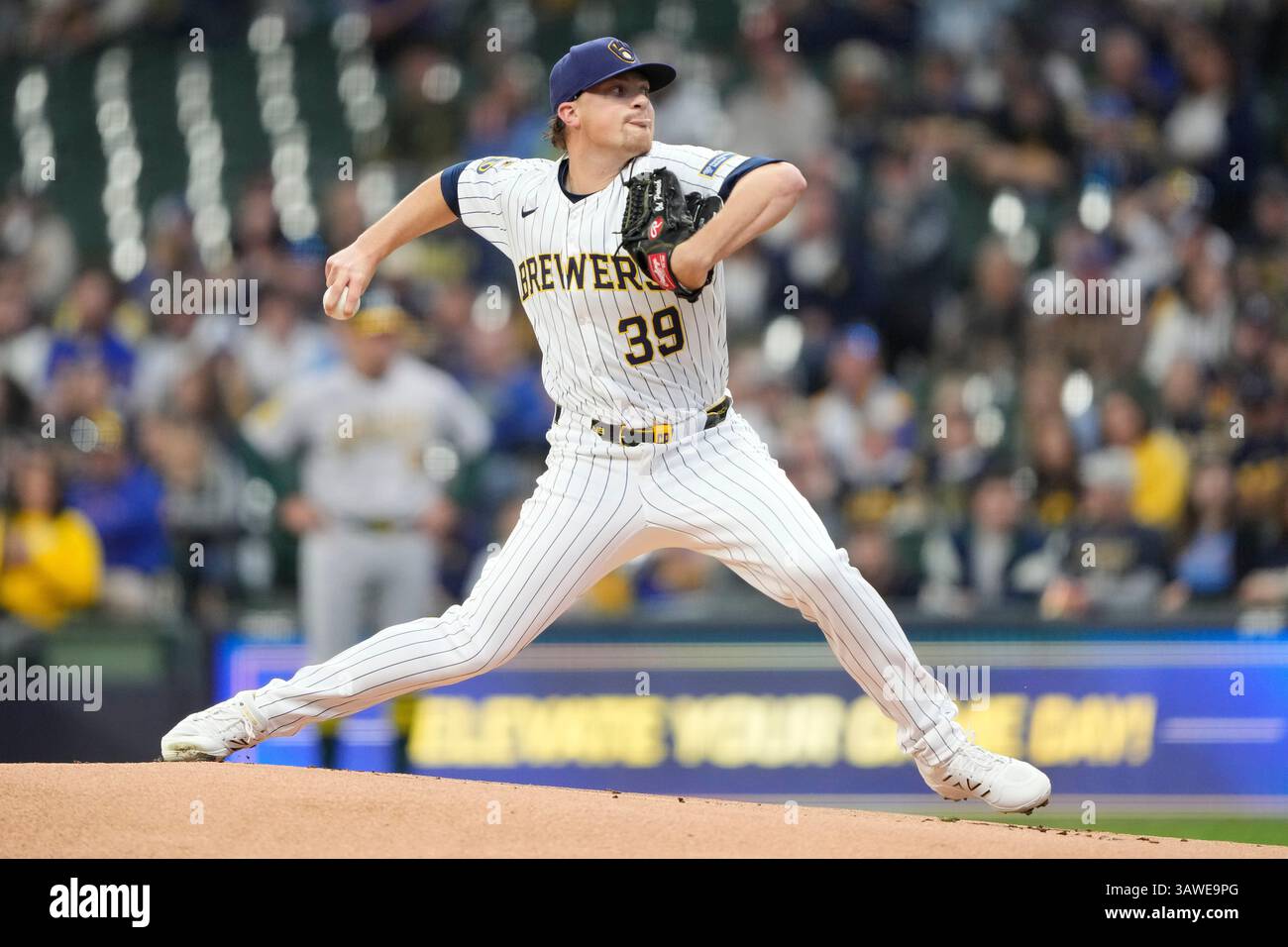 Milwaukee Brewers' Chad Patrick pitches during the first inning of a ...