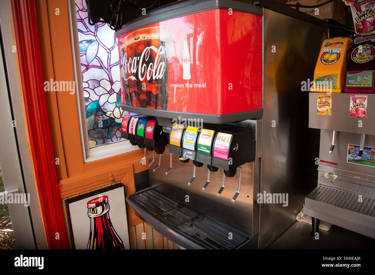 Los Angeles, California, United States - 10-02-2021: A view of a Coca ...