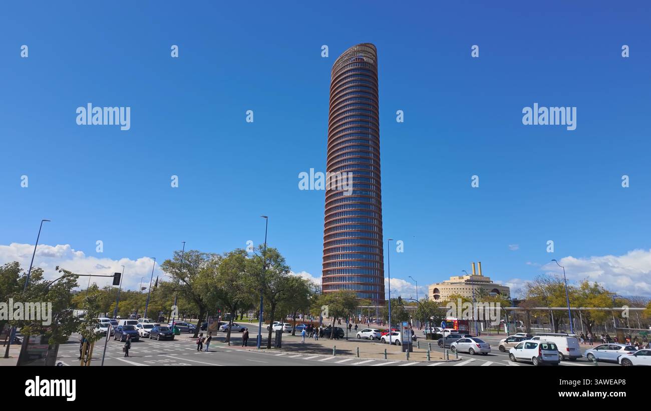 Modern architecture seville tower dominating hi-res stock photography ...