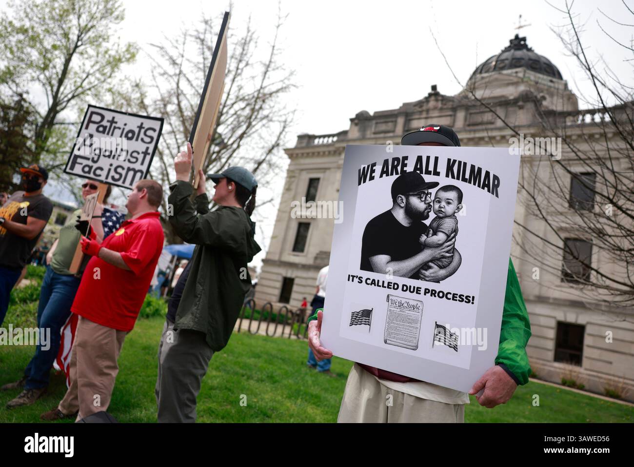 BLOOMINGTON, INDIANA - APRIL 19: Demonstrators protest against Trump ...