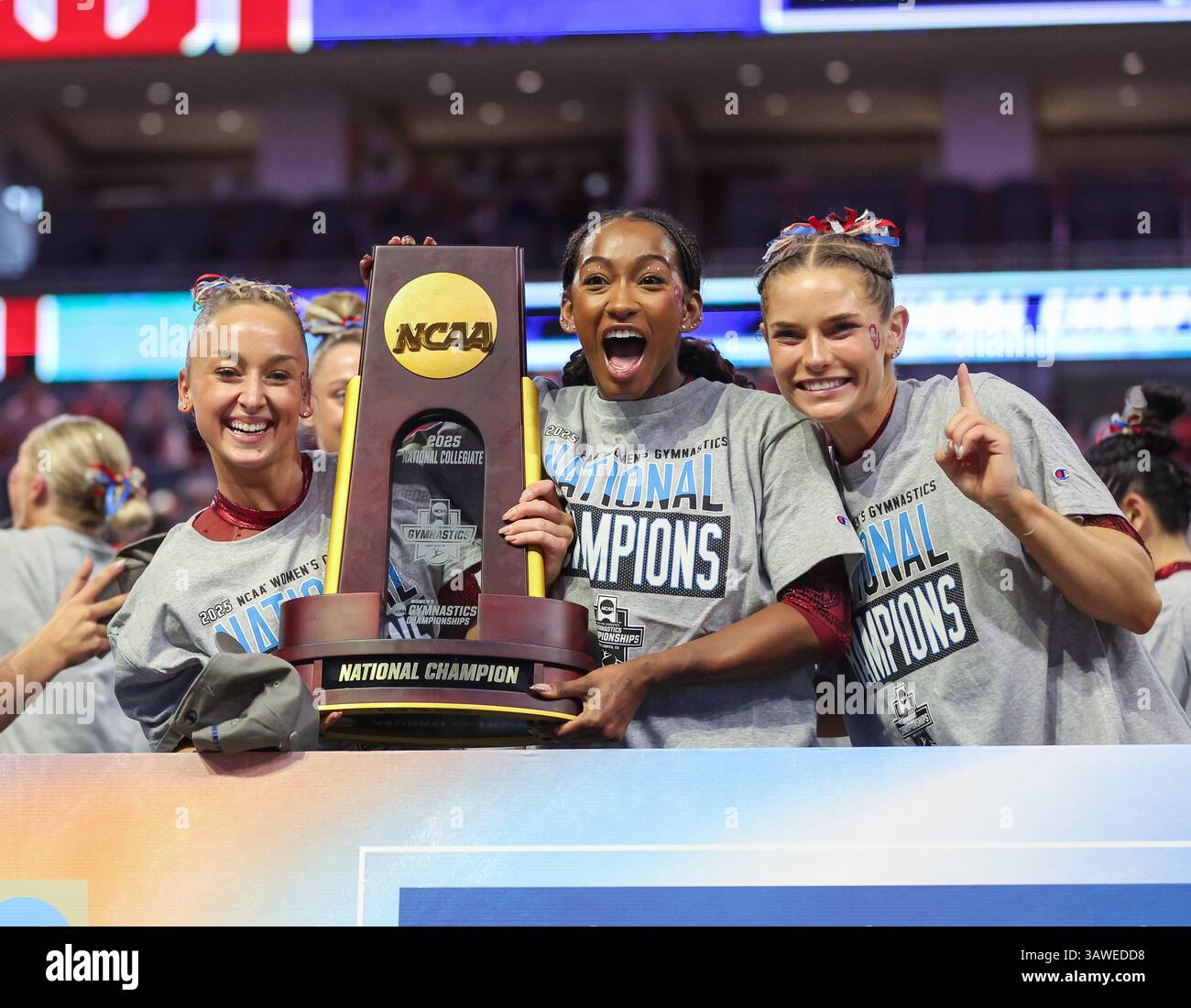 April 19, 2025: Oklahoma's Audrey Davis, Danae Fletcher, and Jordan ...