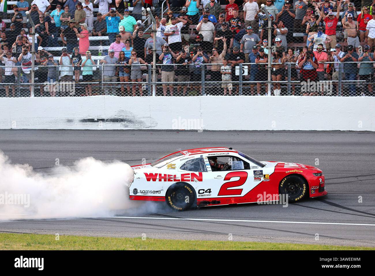 ROCKINGHAM, NC - APRIL 19: Jesse Love (#2 Richard Childress Racing ...
